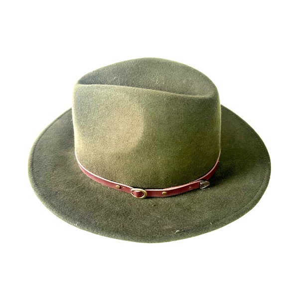 christies | Accessories | Christys Of London Wool Green Fedora Hat With ...